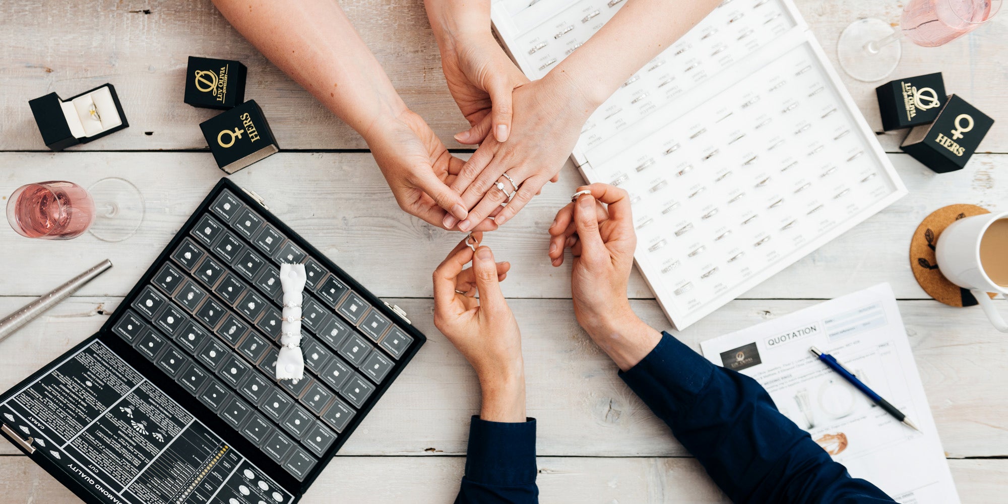 Try at Home Wedding Ring Service – Oscar and Olivia Jewellery